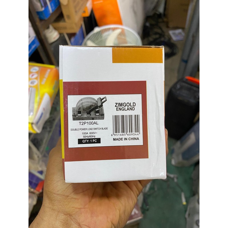 2 Pole 100A 600V ZimGold Knife Switch